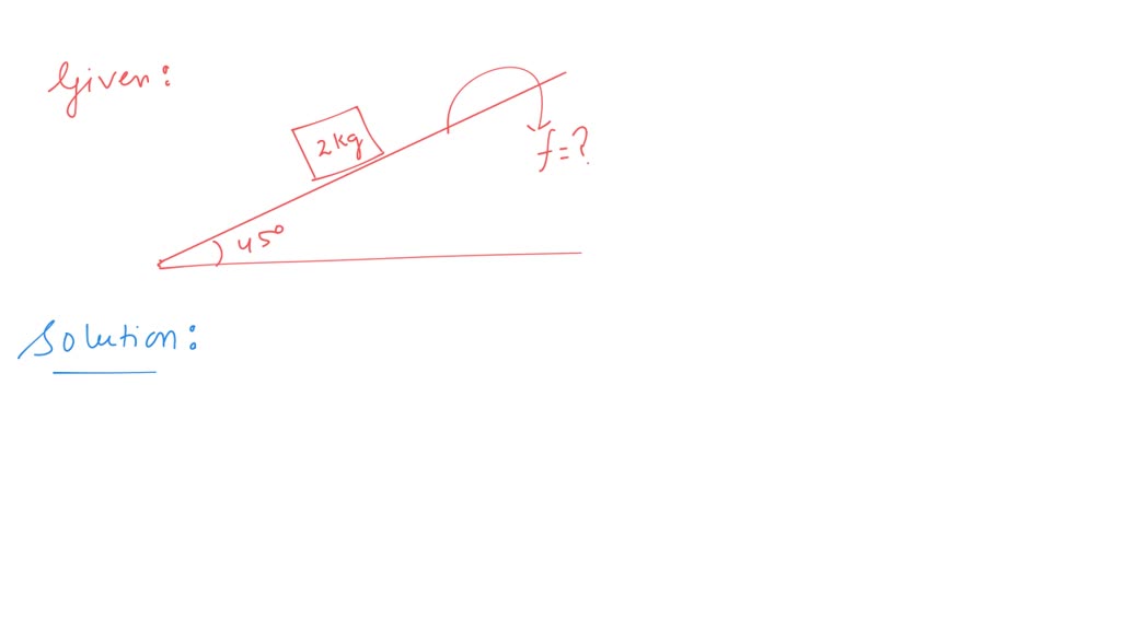 SOLVED: A brick of mass 2 kg begins to slide down on a plane inclined ...
