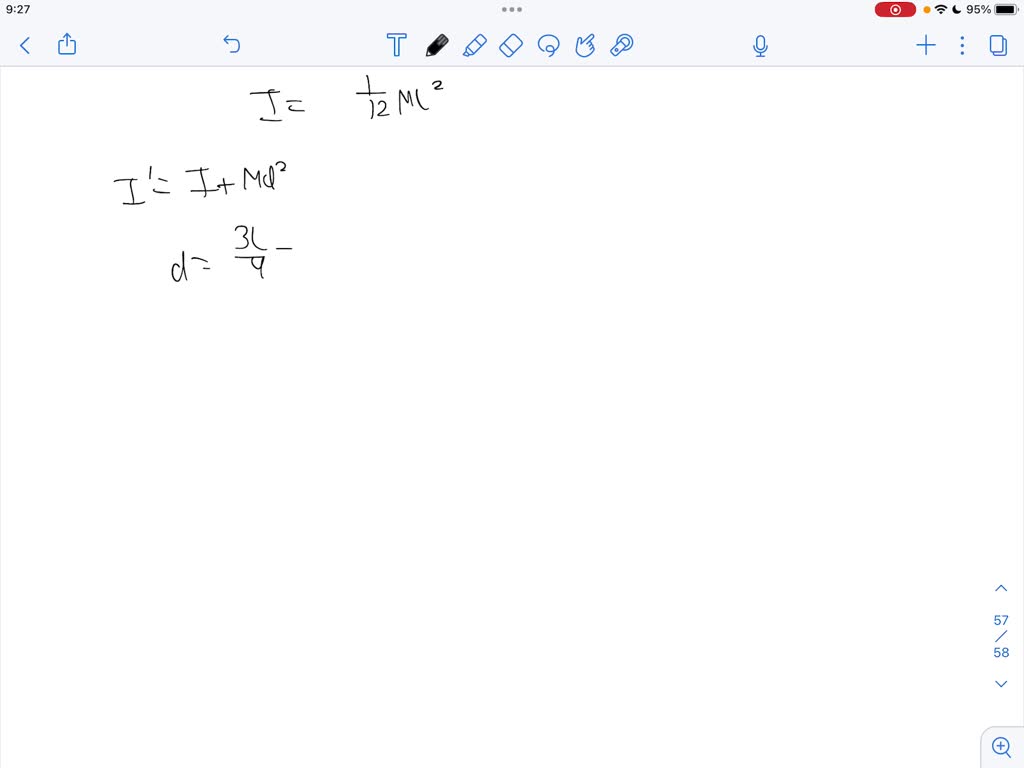 SOLVED: Using the parallel axis theorem, what is the moment of inertia of the rod of mass m ...
