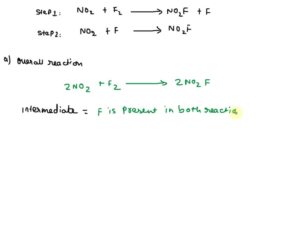SOLVED: The following mechanism has been proposed for the reaction ...