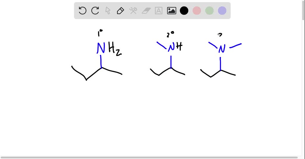SOLVED: Use the marker to indicate a 2° amine functional group.