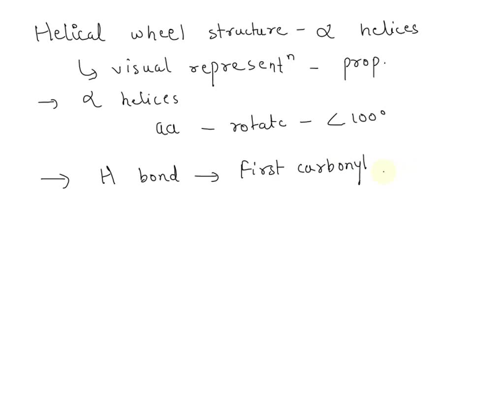 SOLVED: The "helical wheel" diagram below shows the relative locations ...
