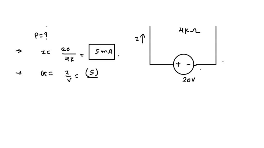 SOLVED: Q9 : In the circuit shown in Figure below, calculate the current i, the conductance G ...
