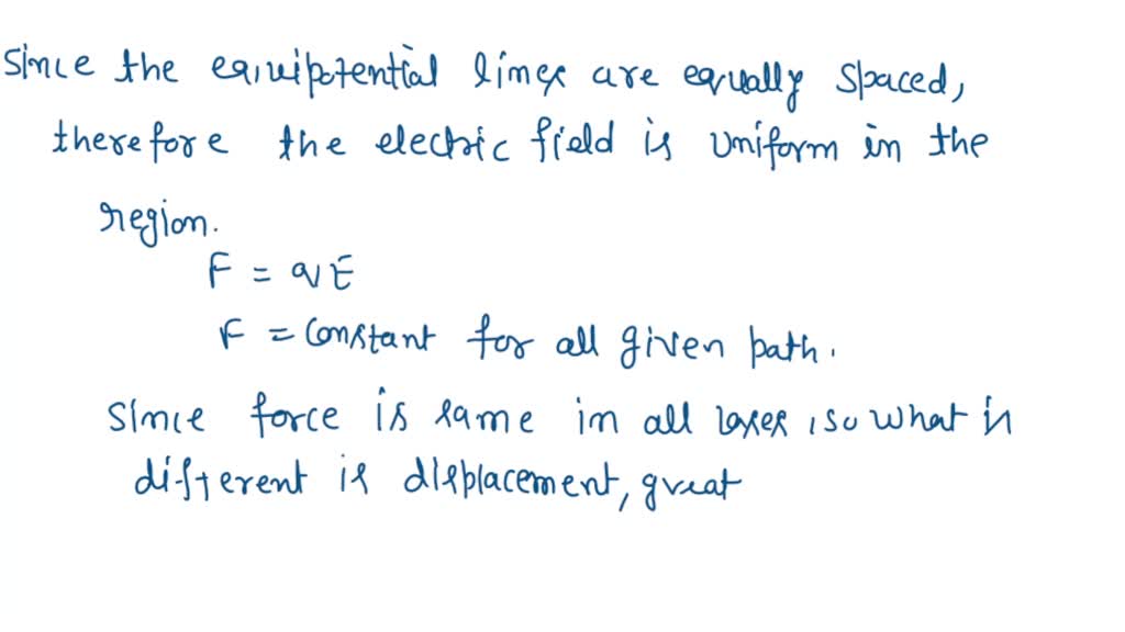 Solved An Electron Goes From One Equipotential Surface To Another