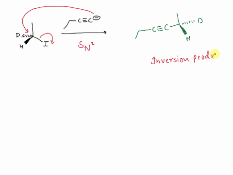 For the s2 reaction draw the major organic product and...