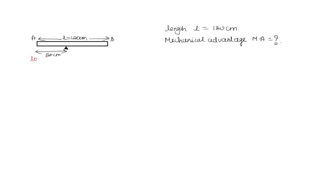 SOLVED: A crowbar of length 120 cm has its fulcrum situated at a ...