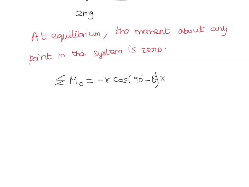 SOLVED: Two particles having masses m and 2m are connected by a massless rod to form a dumbbell ...