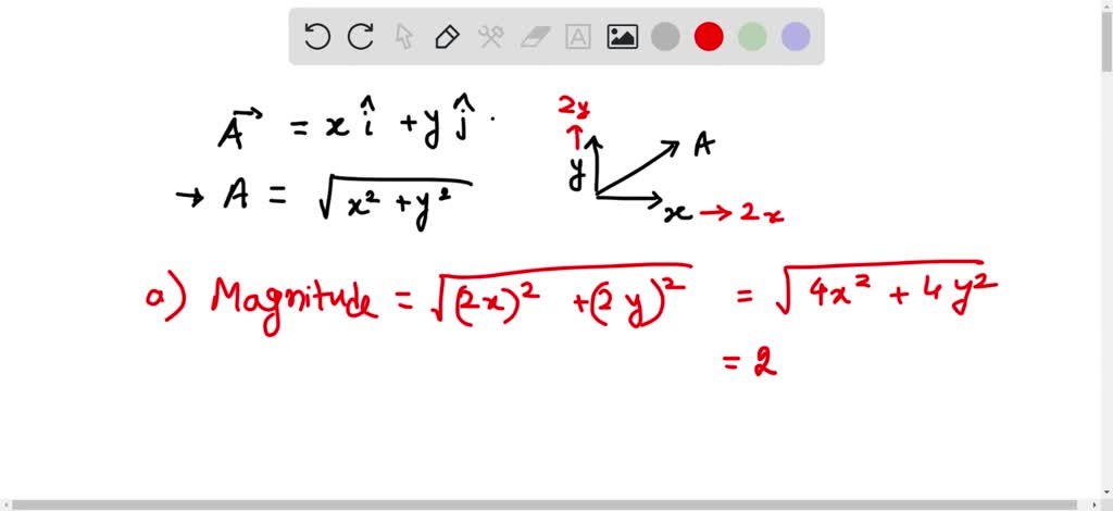 SOLVED: CE Suppose that each component of a certain vector is doubled. (a) By what ...