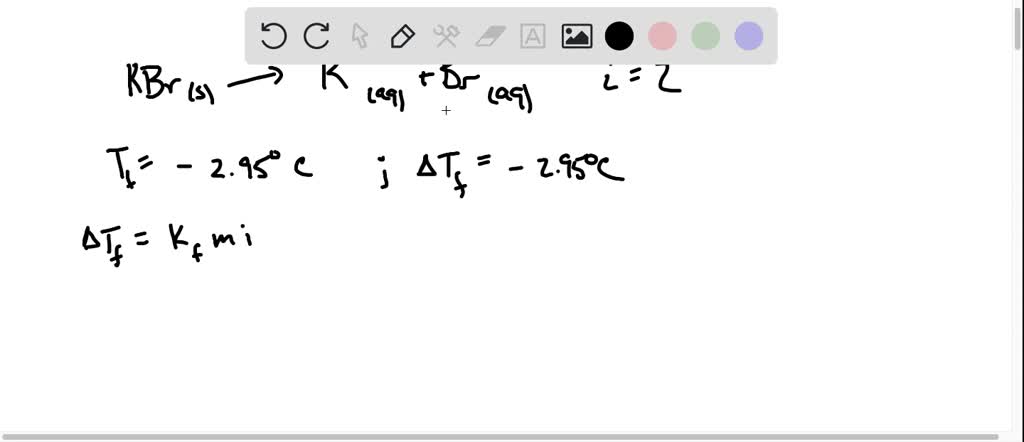 SOLVED: Calculate the molality of an aqueous solution of KBr whose ...