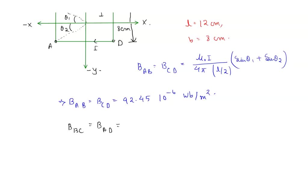 SOLVED: '*5.7 An 8 cm 12 cm rectangular loop of wire situated in the x Y plane with the center ...