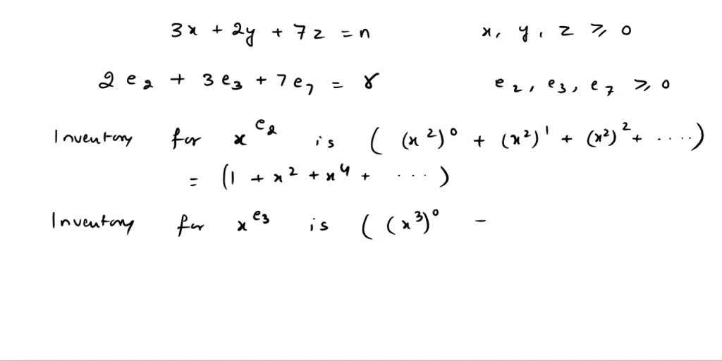 Solved For An Integer N ∈ Z₀ Let Denote The Number Of Nonnegative Integer Solutions To 8815