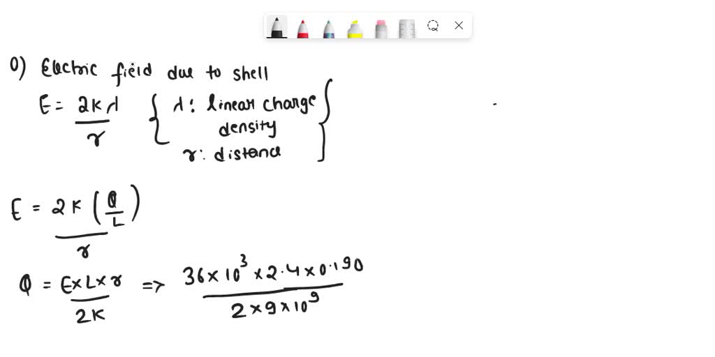 SOLVED: A cylindrical shell (radius = 7.00E-2 m, length 2.40 m) has a ...