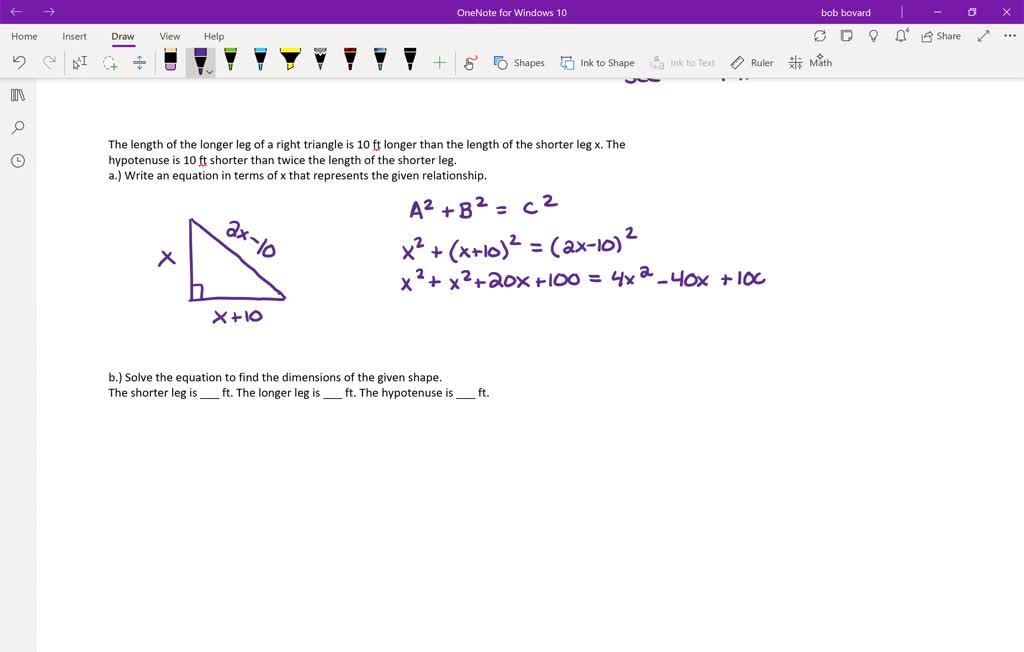SOLVED: The rectangular floor of closet is divided into two right ...