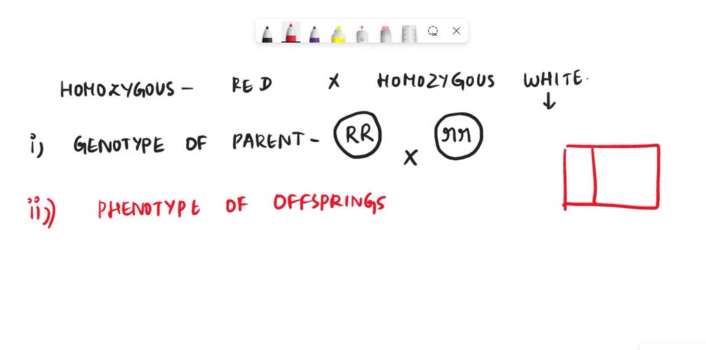 SOLVED: A plant homozygous for the dominant red flower color (R) is ...