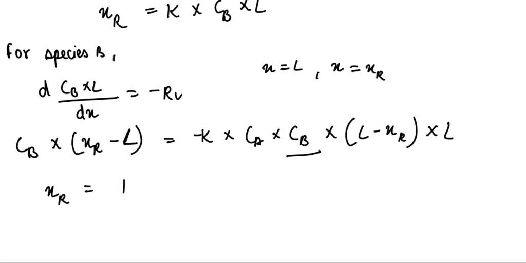 SOLVED: Assume that a bimolecular, irreversible reaction A + B -> C takes place at steady state ...