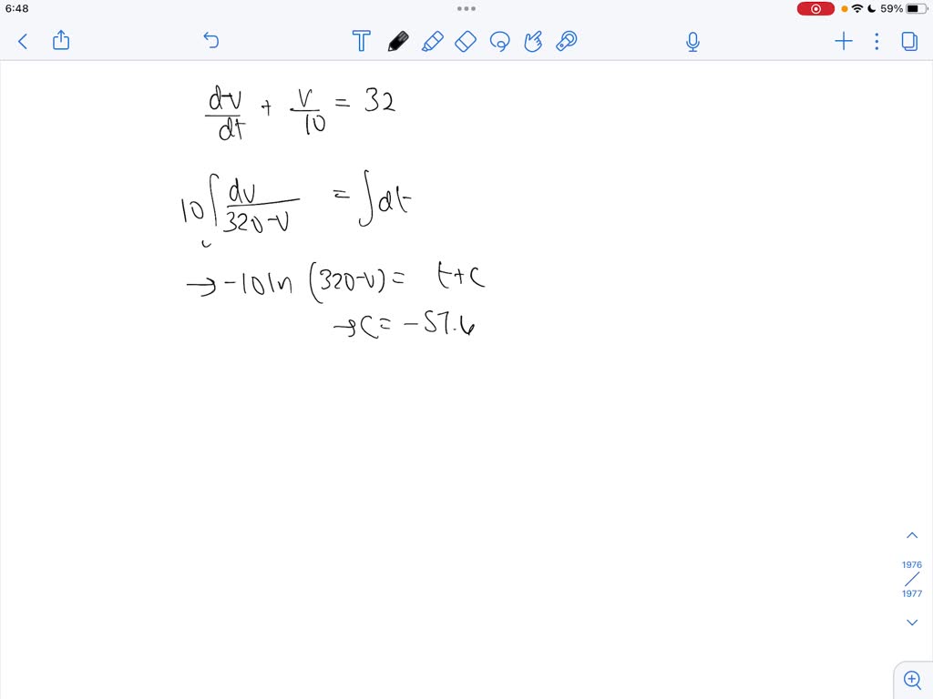 An object falls from rest in a medium offering a resistance. The ...