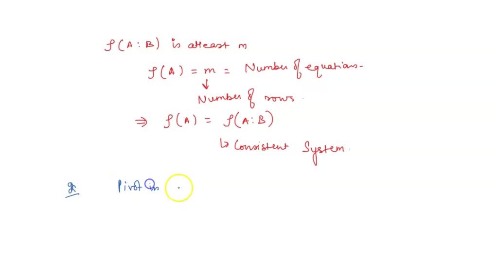 SOLVED: Reminder: A system of equations where the right hand side of ...