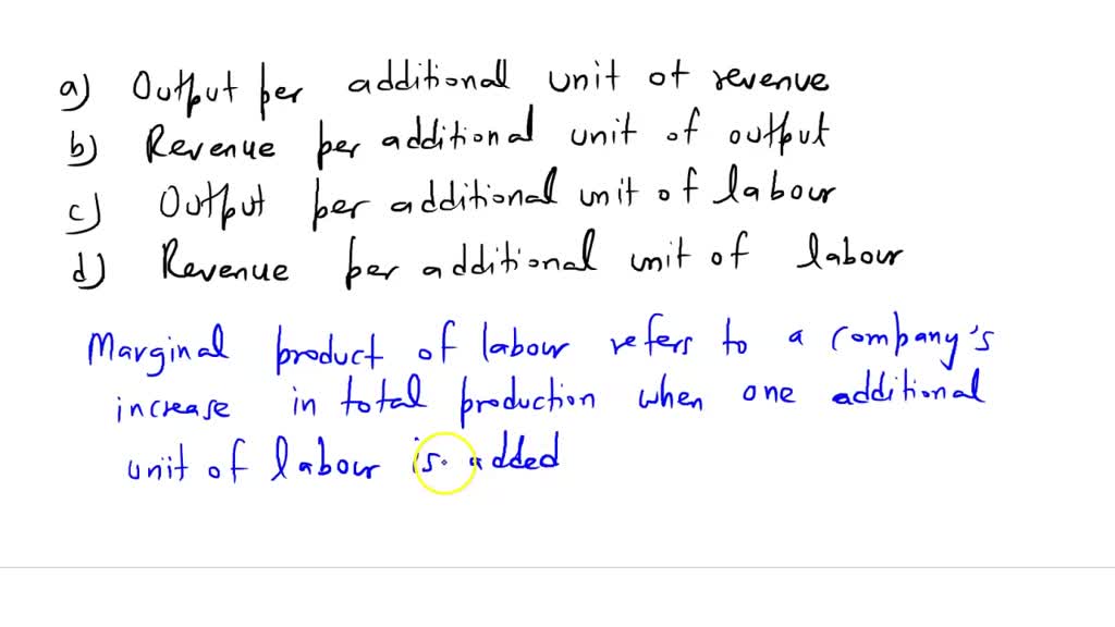 SOLVED: The change in total revenue associated with one additional unit ...