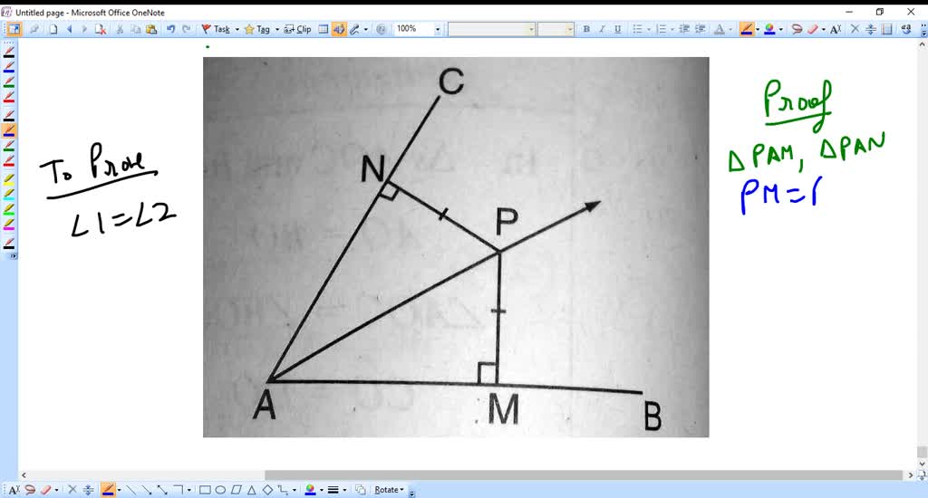 SOLVED: 'in the figure ,pm = pn , pm perpendicular ab and pn ...