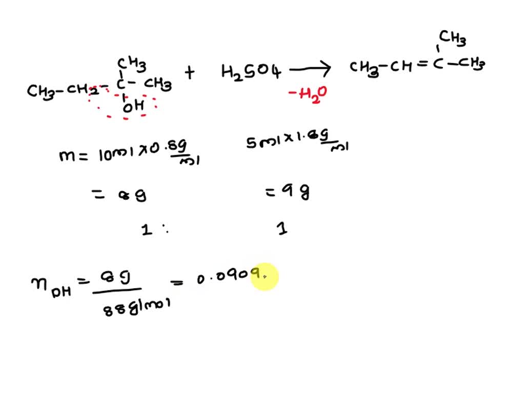 SOLVED: Calculate the theoretical yield of alkene production for the E1 ...