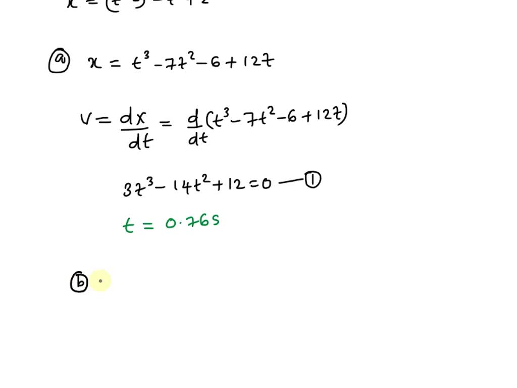 SOLVED: 7.A particle moves along a straight line so that its velocity at time t is vt=3-8t ...