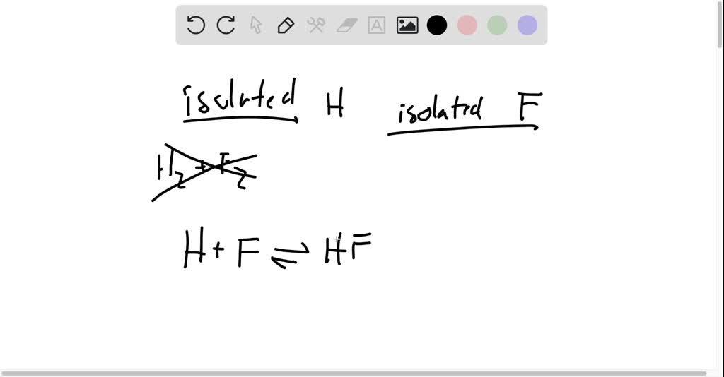 Write the chemical equation for the formation of HF from the single ...