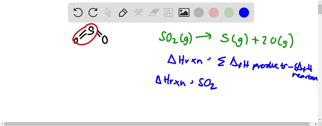 SOLVED: The standard state of sulfur is solid rhombic sulfur. Use the ...