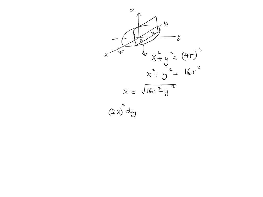 SOLVED: Find the volume V of the described solid S. The base of S is a circular disk with radius ...