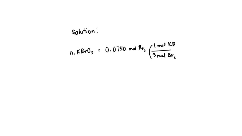 SOLVED: In the reaction of Potassium bromate (KBrO3) with potassium ...