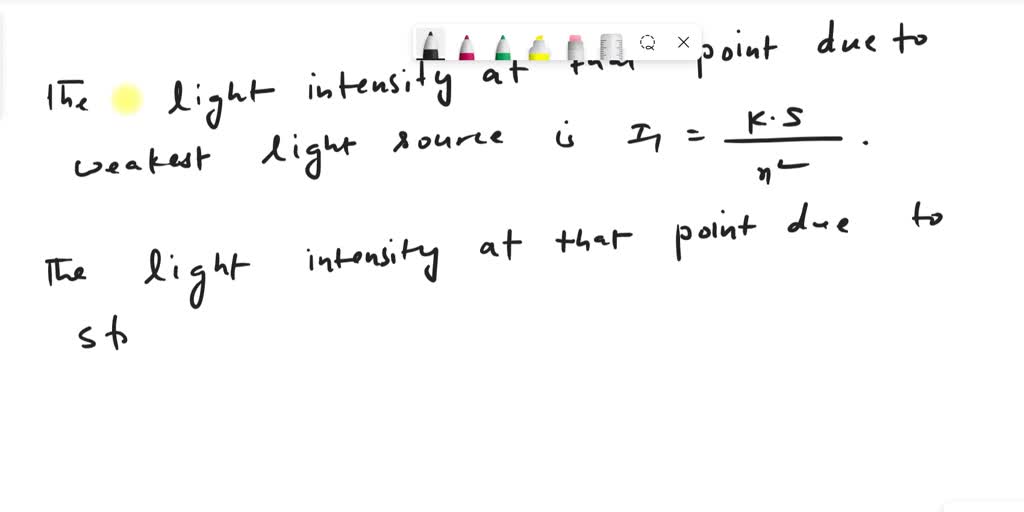 SOLVED: Light sources The intensity of a light source at a distance is ...