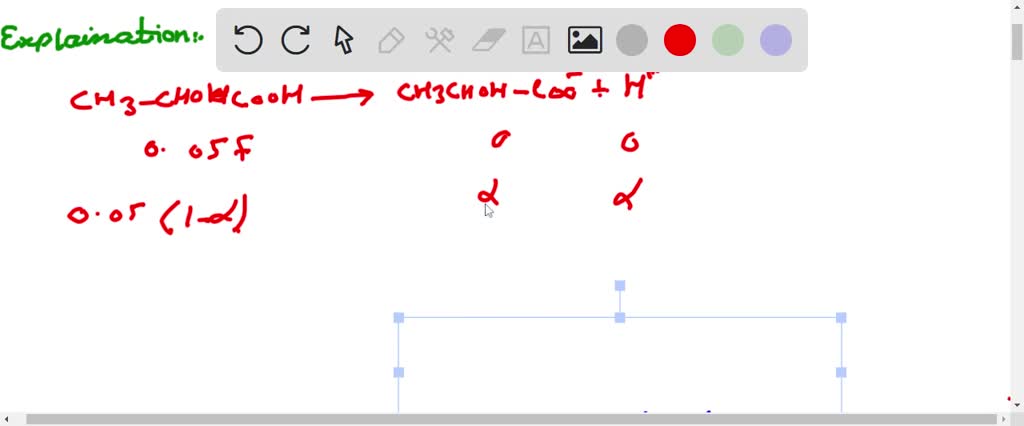 SOLVED: calculate the degree of ionization of a 0.05 F solution of ...