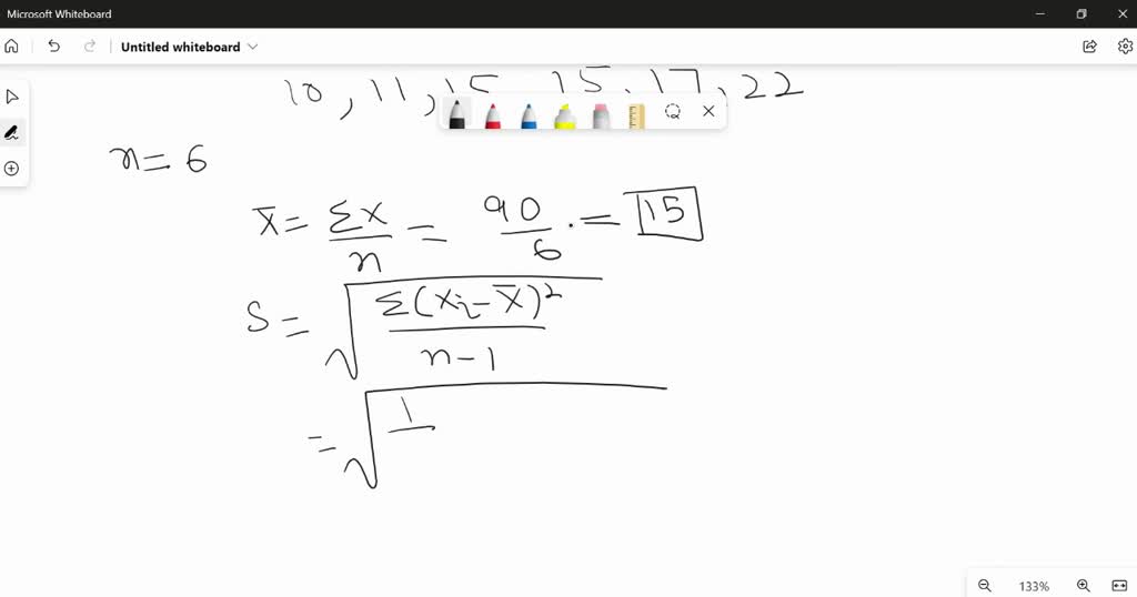 Question 9 Use the data to answer the following questions: 10; 11; 15; 15; 17; 22 What number is ...