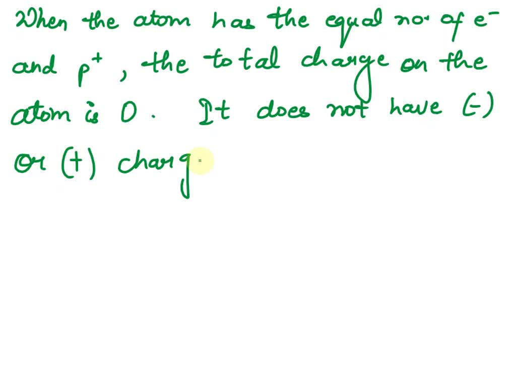 SOLVED: Higher Order Thinking Atoms have negatively charged particles ...