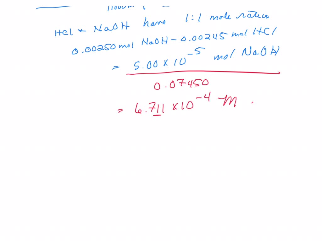 SOLVED: Calculate the pH at different points during the titration of 25.00 mL of 0.1000M HCI a. 0.00