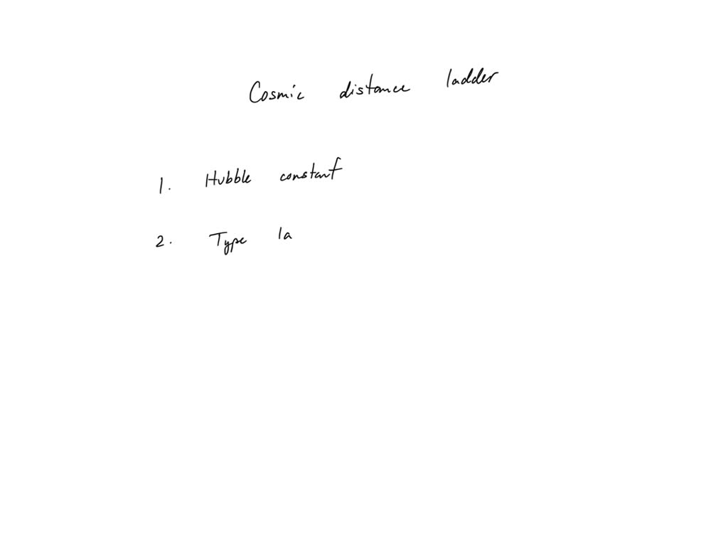 SOLVED: The cosmic distance ladder is an overlapping chain of ...