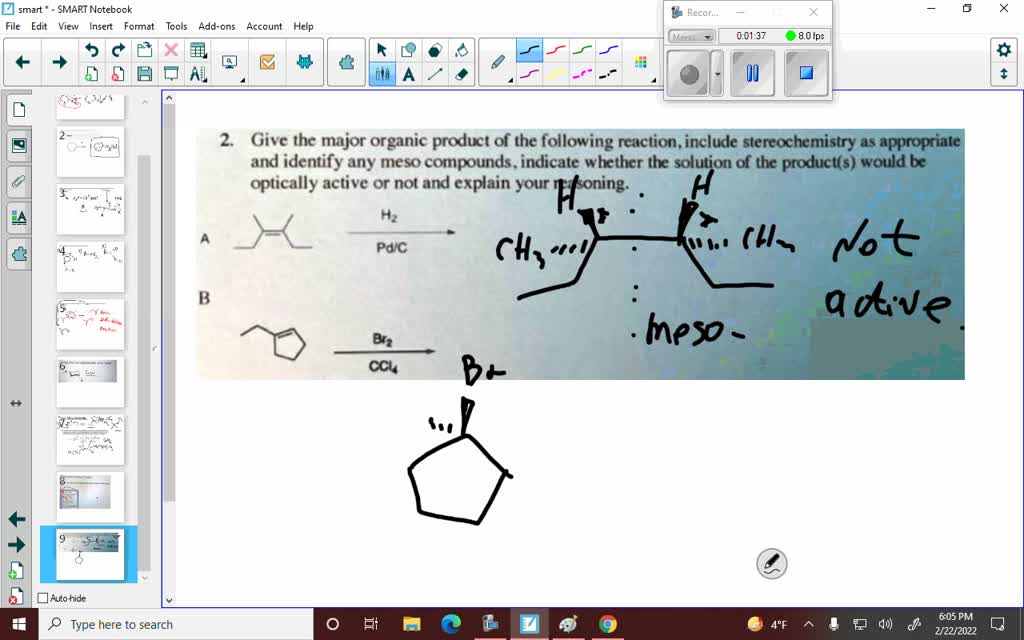 SOLVED: Give the major organic product of the following reaction ...