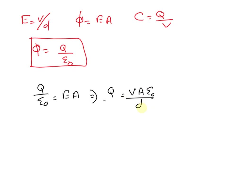 Solved Define Capacitance Of A Capacitor Derive An Expression For The