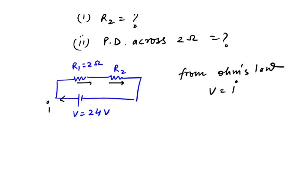 SOLVED: Two resistors are connected in series across a 24 V supply and ...