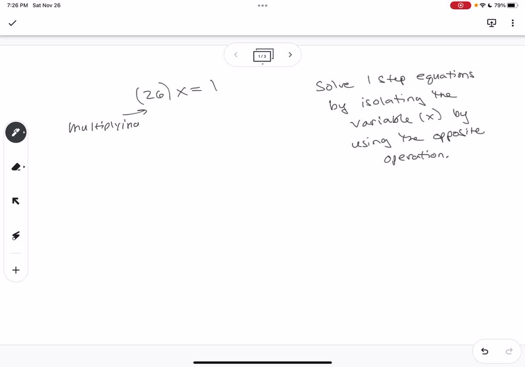 SOLVED: If (26)x = 1, what is the value of x? Explain your answer.