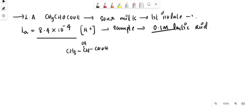 SOLVED: Lactic acid, CH3CHOCOOH, gets its name from sour milk, from ...