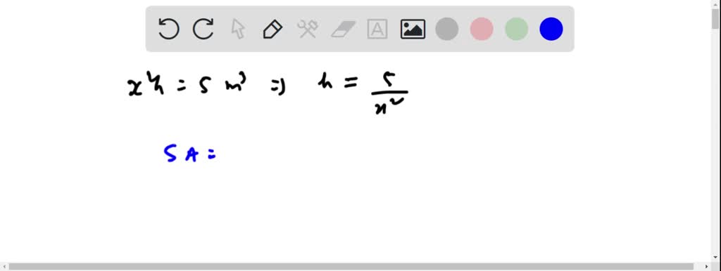 SOLVED: Find a formula for the described function. An open rectangular box with volume 5 m3 has ...