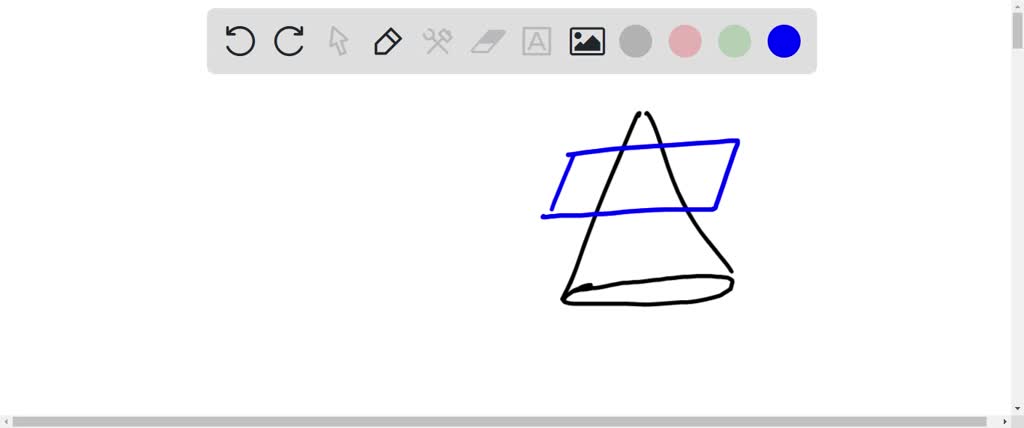 SOLVED: The double cone is intersected by a vertical plane passing ...