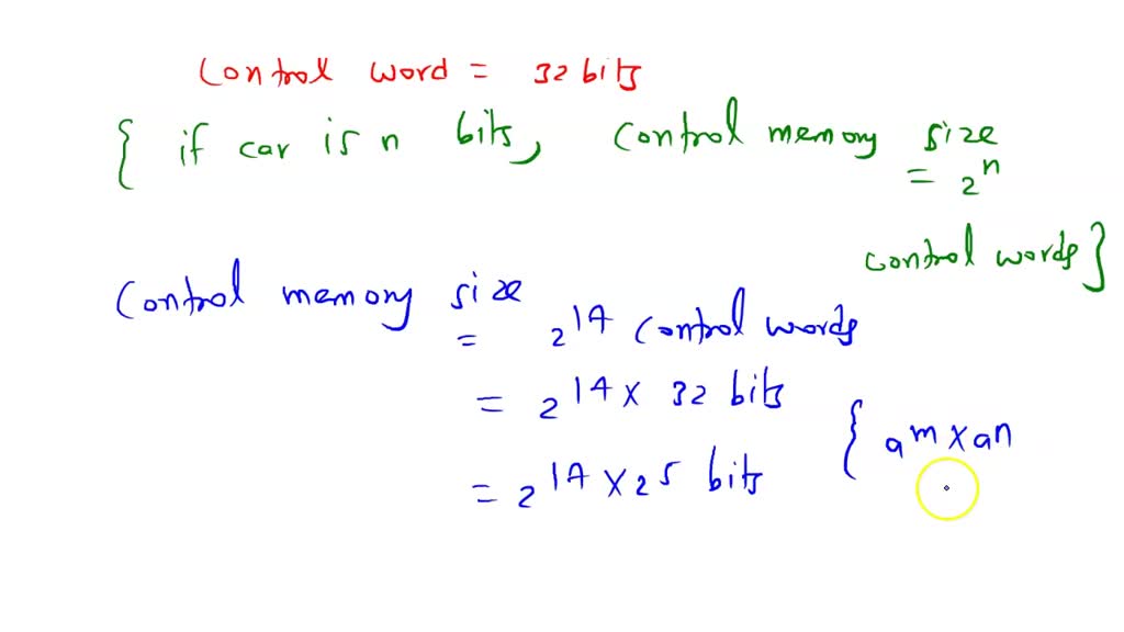 Solved In Microprogrammed Control Calculate The Total Control Memory Size In Kb If The 6465