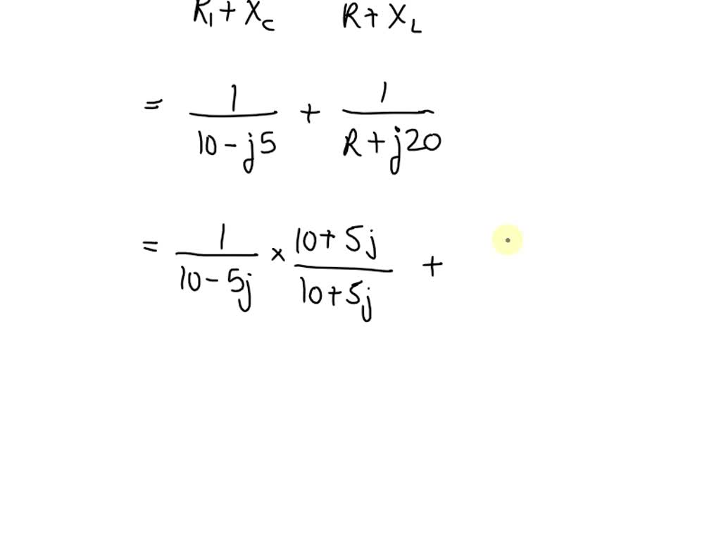 A capacitor of reactance 5 ohms is connected in series with a 10 ohms resistor. The whole ...
