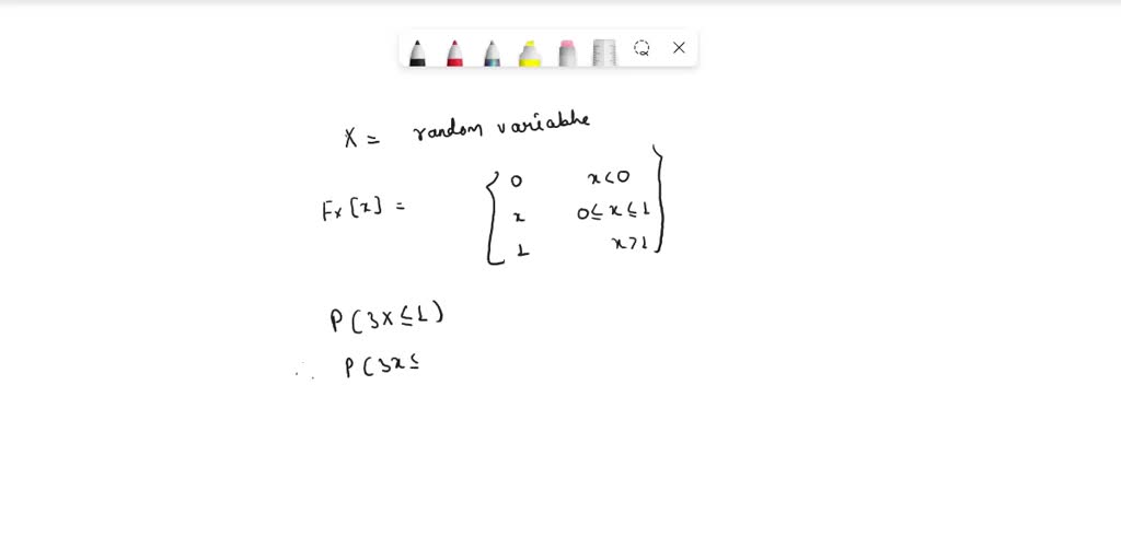 SOLVED: Let X be a random variable with cumulative distribution function F subscript X open ...