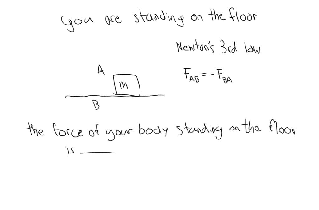SOLVED: When you stand on the floor,the force of your body is pushing ...
