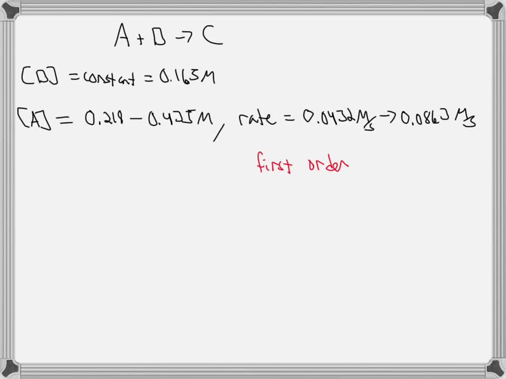 SOLVED: Consider the following balanced chemical reaction: A + B + C ...