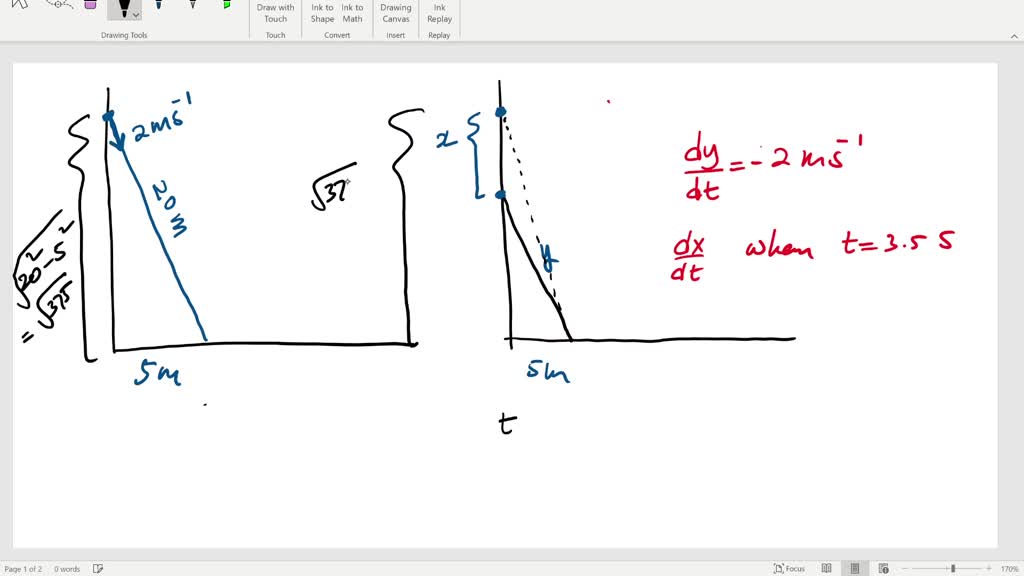 SOLVED: 7. [5] A 20m long extension ladder leaning against wall starts ...