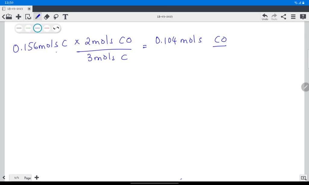 SOLVED: Amixture of 0.140 moles of €C is reacted with 0.117 moles of Oz in a sealed;, 10.0 L ...