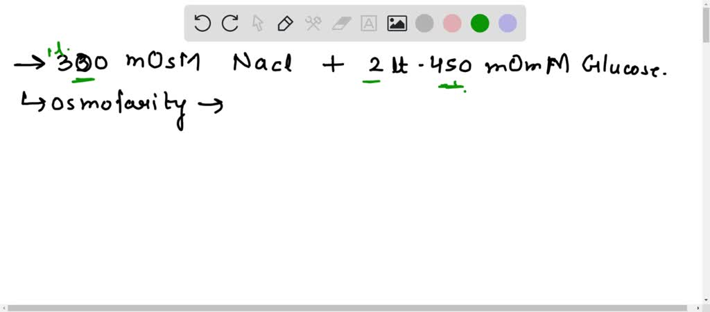 SOLVED: You mix one liter of 300 mOsM NaCl with two liters of 450 mOsM ...