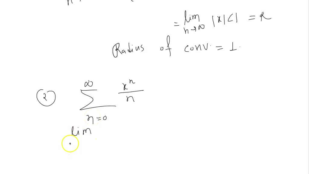 RADIUS OF CONVERGENCE BY DIFFERENTIATION OR INTEGRATION Find the radius ...